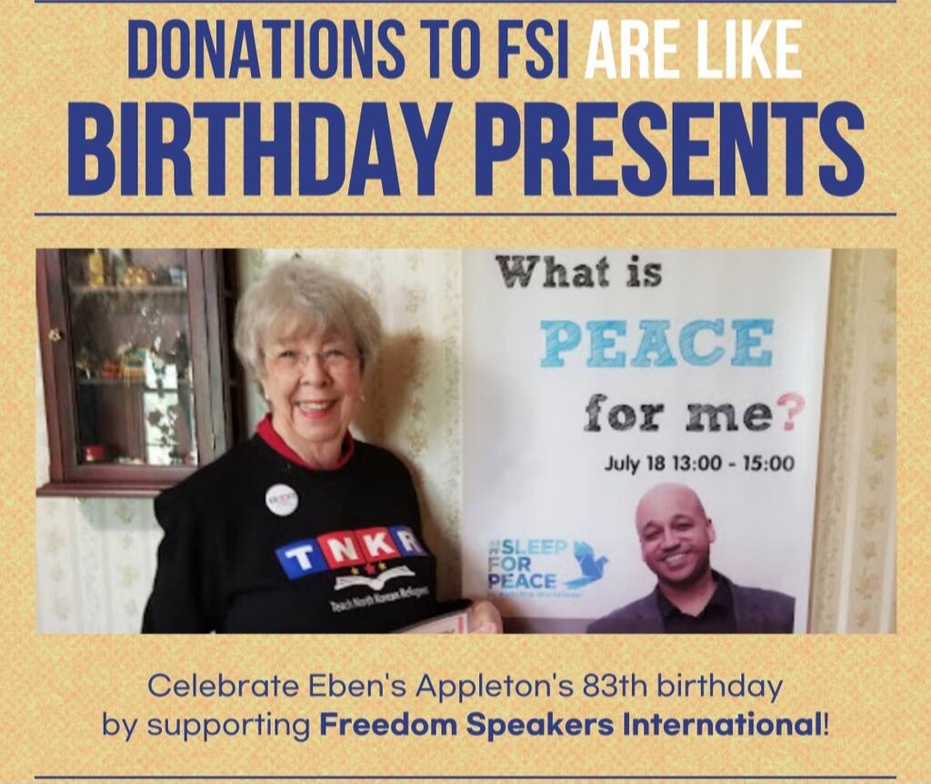 Support for FSI, who empowers NK refugees - Freedom Speakers International (FSI)